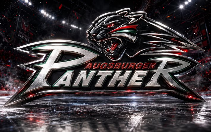 Télécharger logo métallique augsburger panther, 4k, projecteurs ...