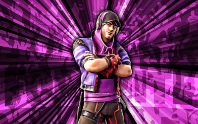 Download 4k, Asmodeus Fortnite, purple rays background, Asmodeus Skin ...
