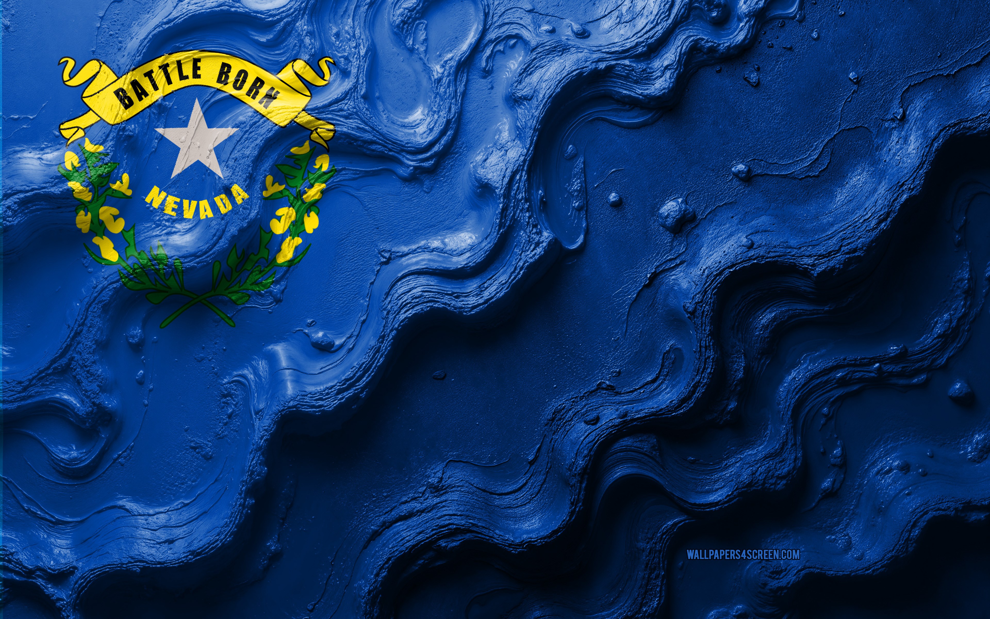 Download wallpapers Nevada flag, 4k, stone wave texture, Flag of Nevada ...