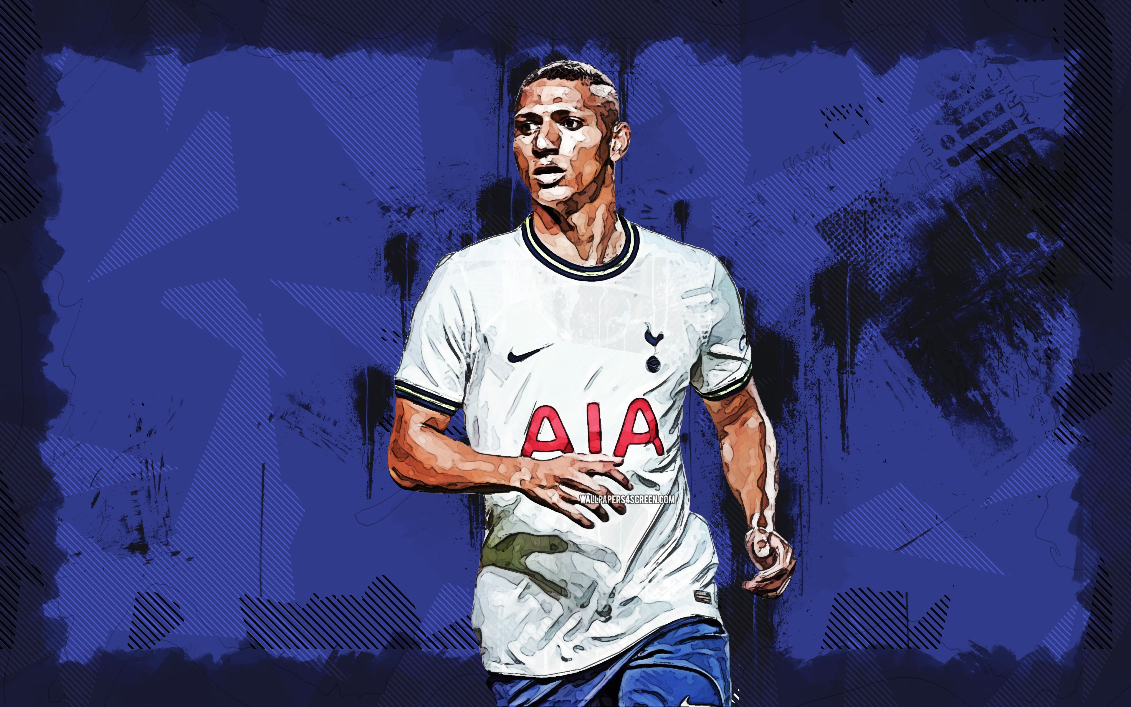 Download wallpapers 4k, Richarlison, grunge art, Tottenham Hotspur FC ...