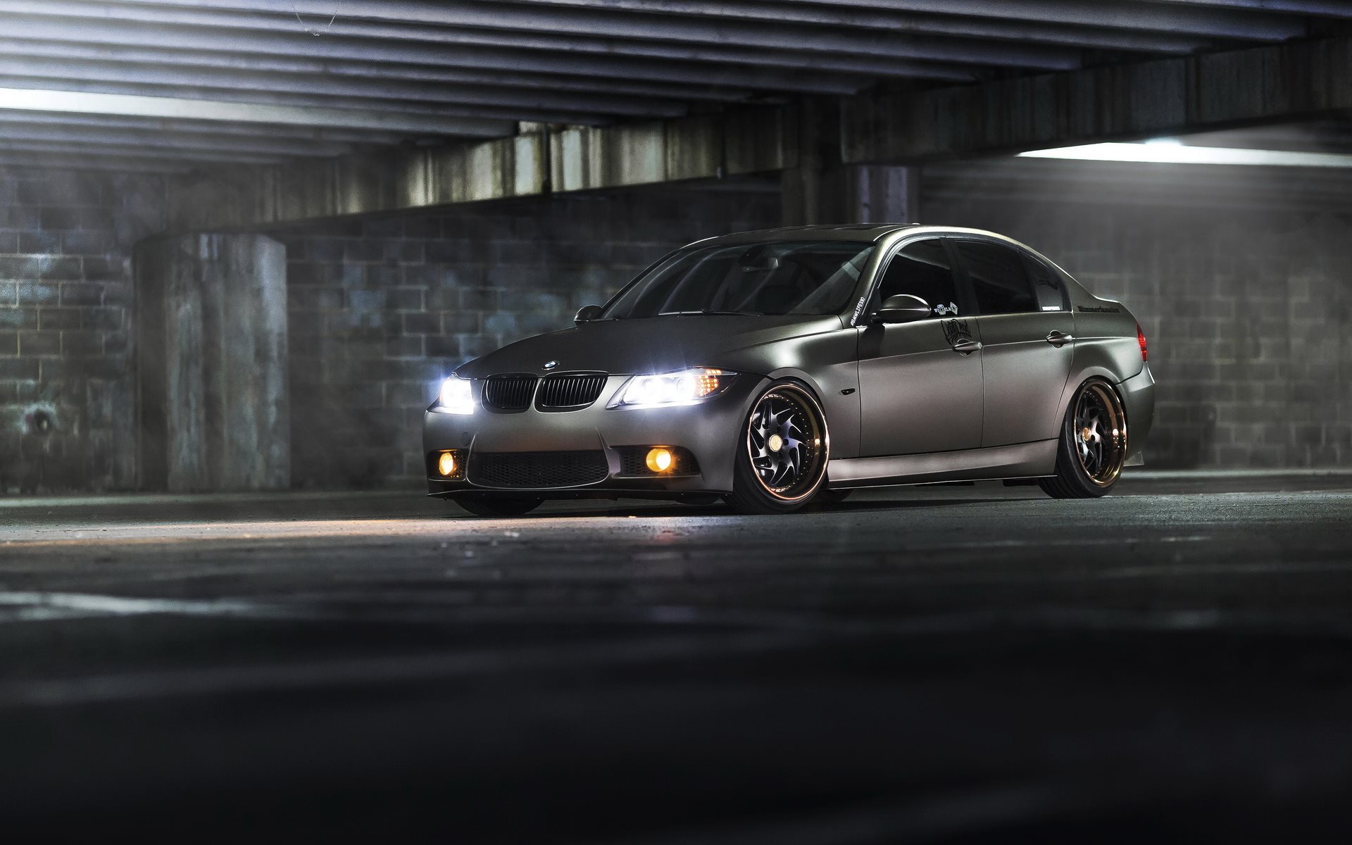 Download wallpapers BMW M3, E90, tuning, night, headlights, silver bmw ...