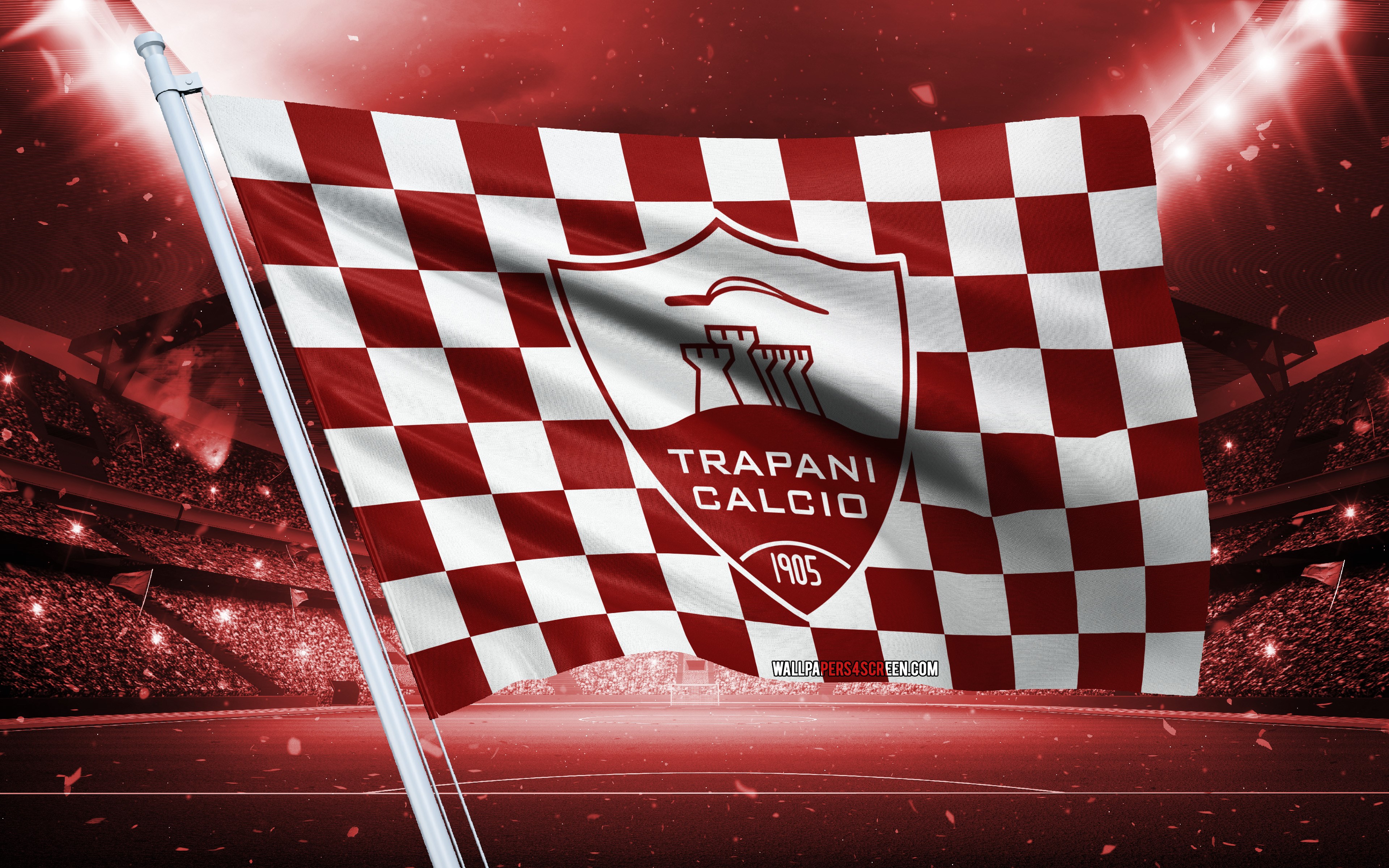 Download wallpapers 4k, Trapani logo, Italian football club, stadium ...