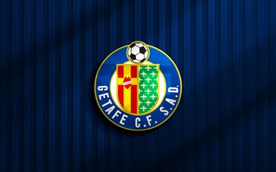 Download 4k, Getafe CF 3D logo, LaLiga, blue 3D background, soccer ...