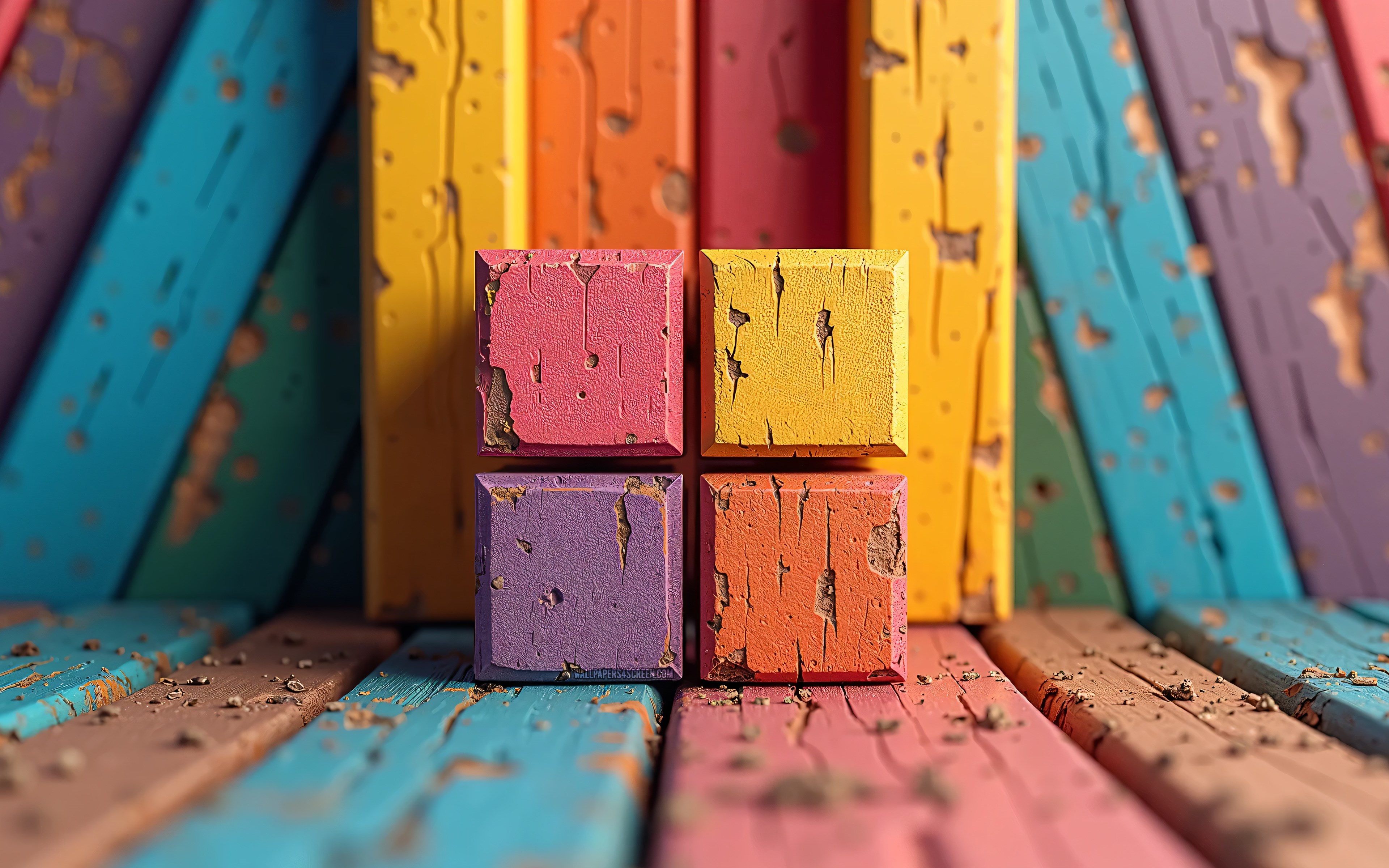 Download wallpapers Microsoft wooden logo, 4k, grunge art, colorful ...