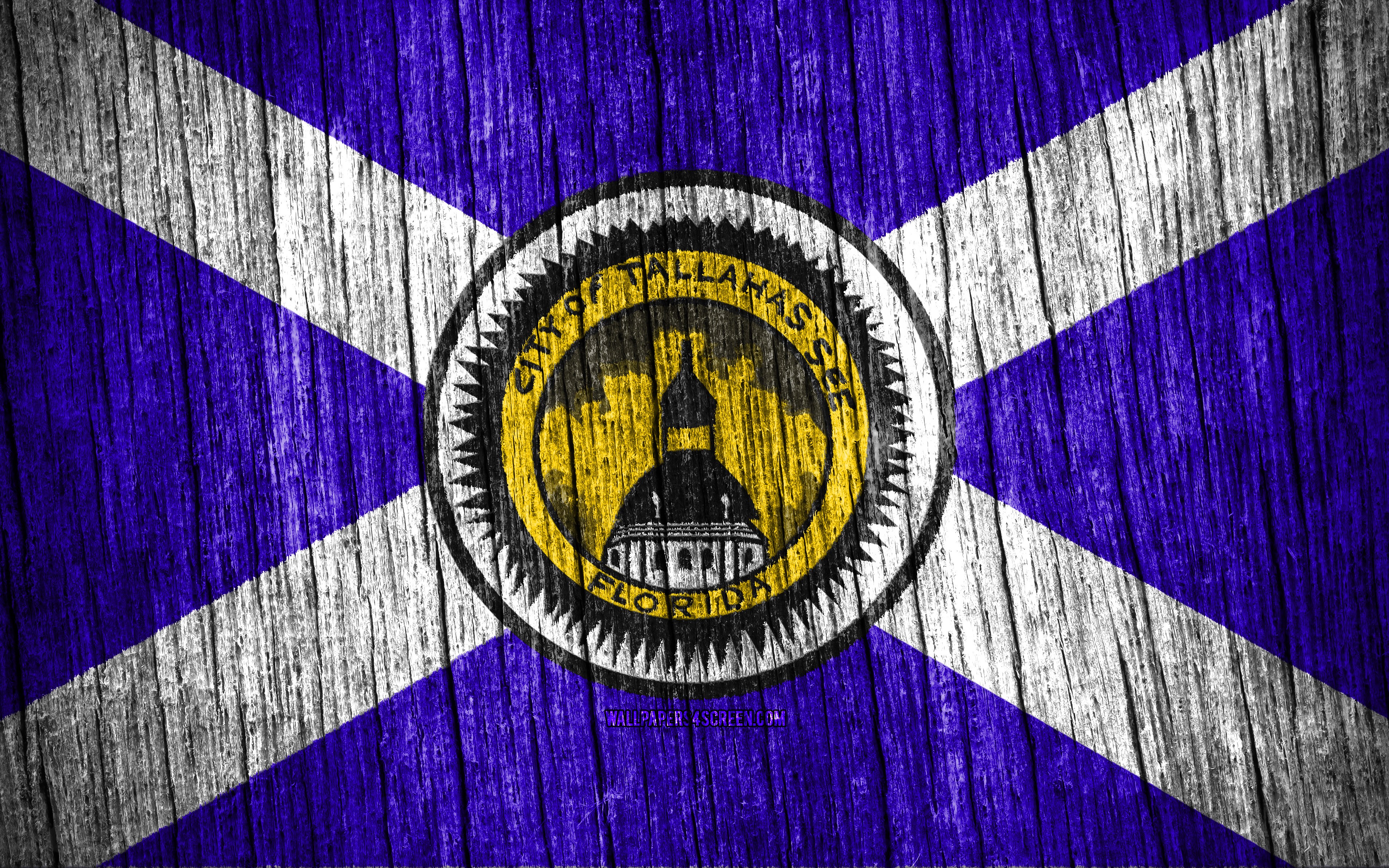 Download wallpapers 4K, Flag of Tallahassee, american cities, Day of ...