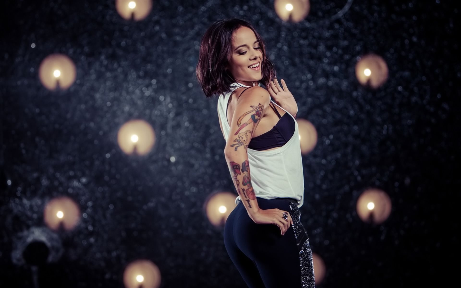 Download wallpapers Alizee, Dance, french singer, beauty, brunette ...