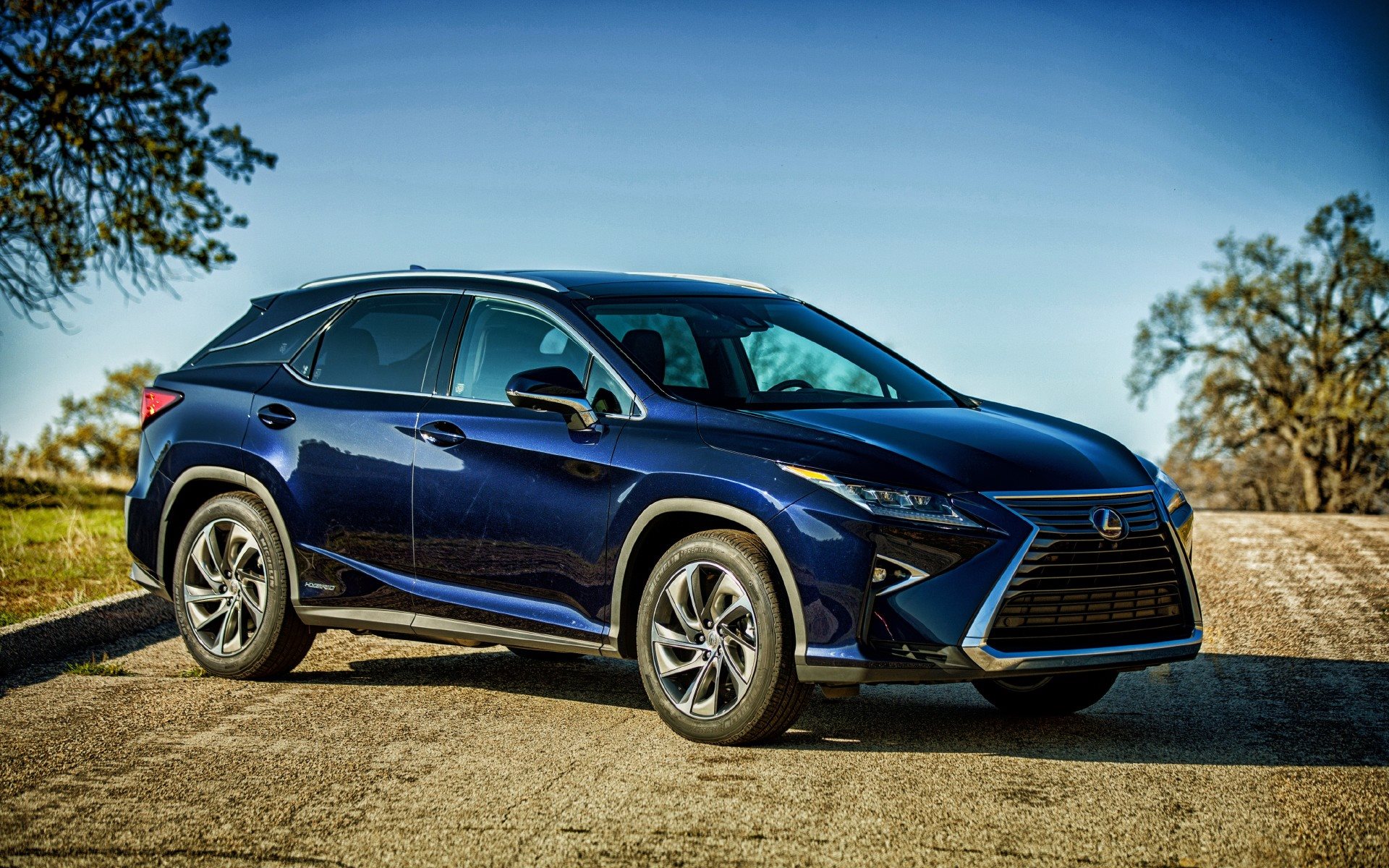 Download wallpapers crossovers, 2015 Lexus RX F-Sport, blue Lexus for ...